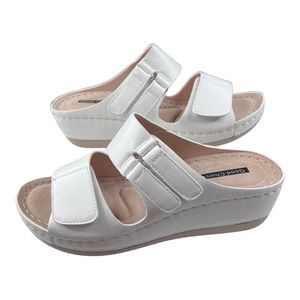 Good Choice | Shoes | New Womens Good Choice Wedge Sandals White Msrp ...